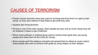 Presentation on Terrorism | PPT | PPTX