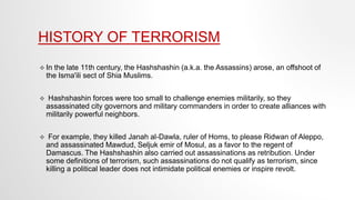 Presentation on Terrorism | PPT | PPTX | Terrorism | Sensitive Topics