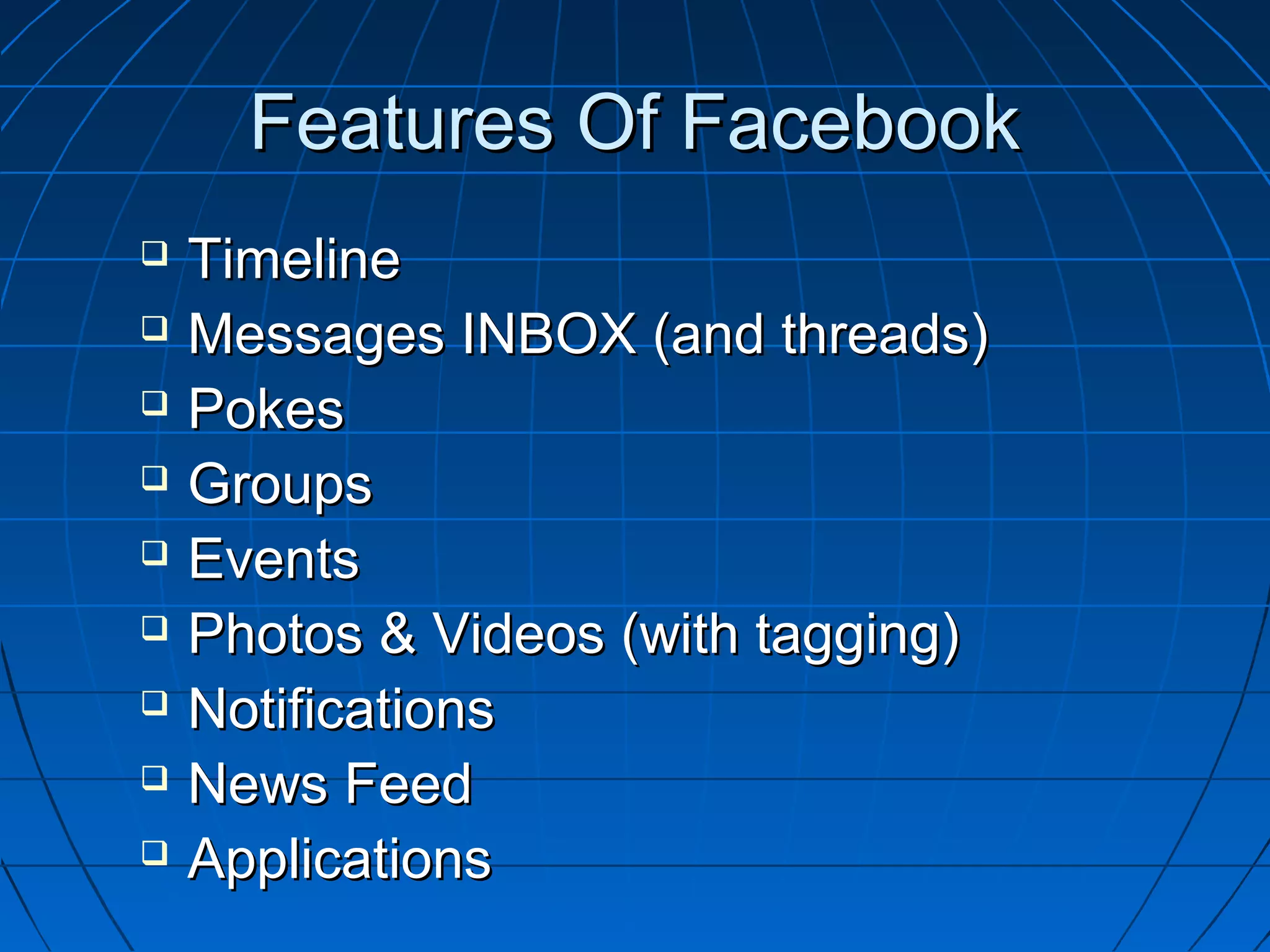 Presentation on facebook | PPT