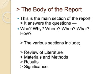 Professional report writing | PPTX