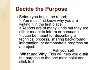 Professional report writing | PPTX