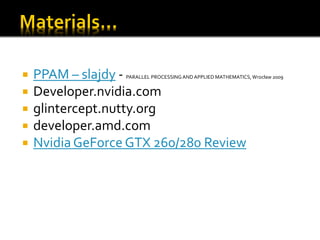 GPU - how can we use it? | PDF
