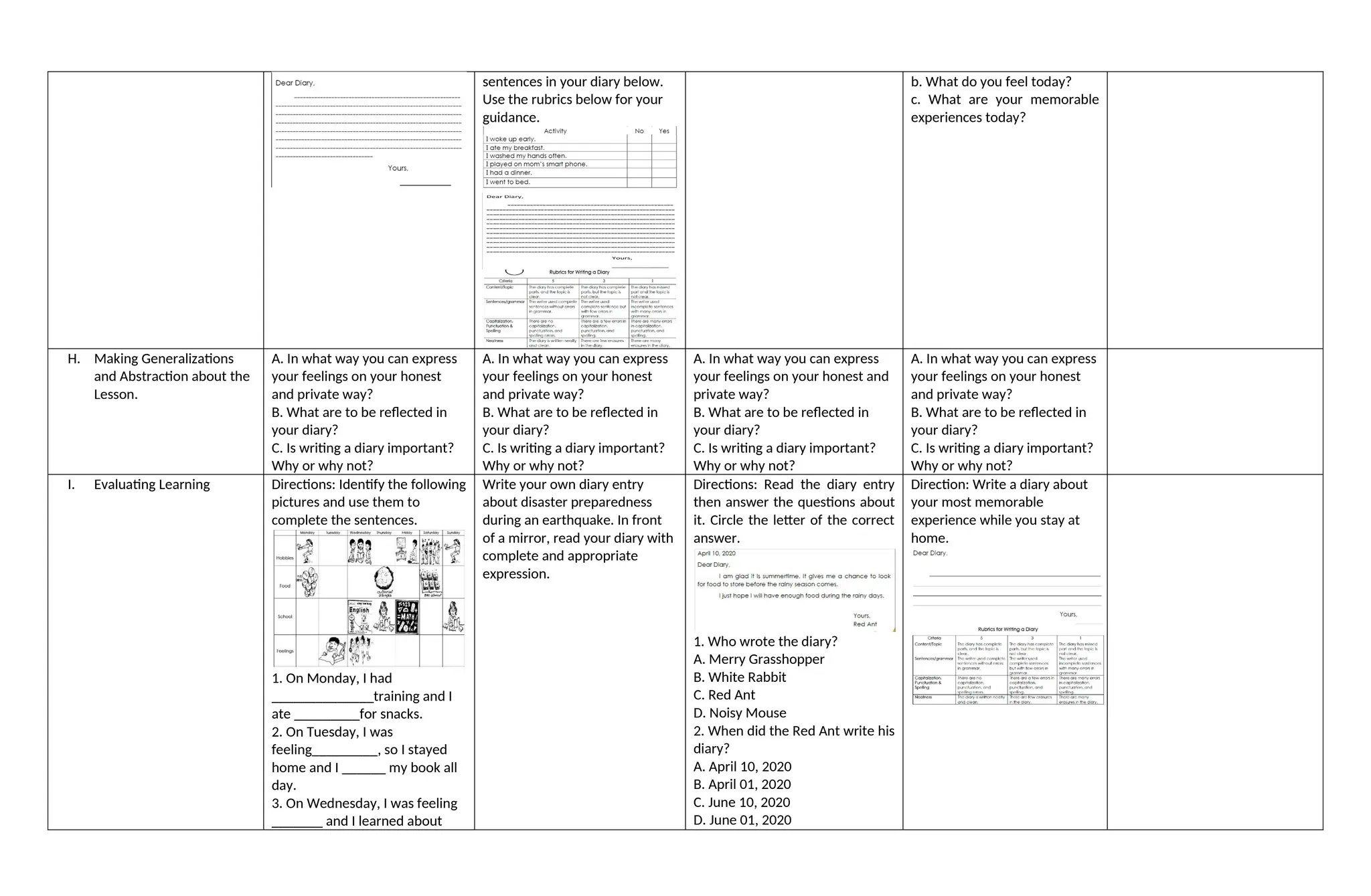 GRADE 3 DLL Q1W4 IN ENGLISH DOCUMENTSSSS | DOC | Birthday | Personal Celebrations & Life Events