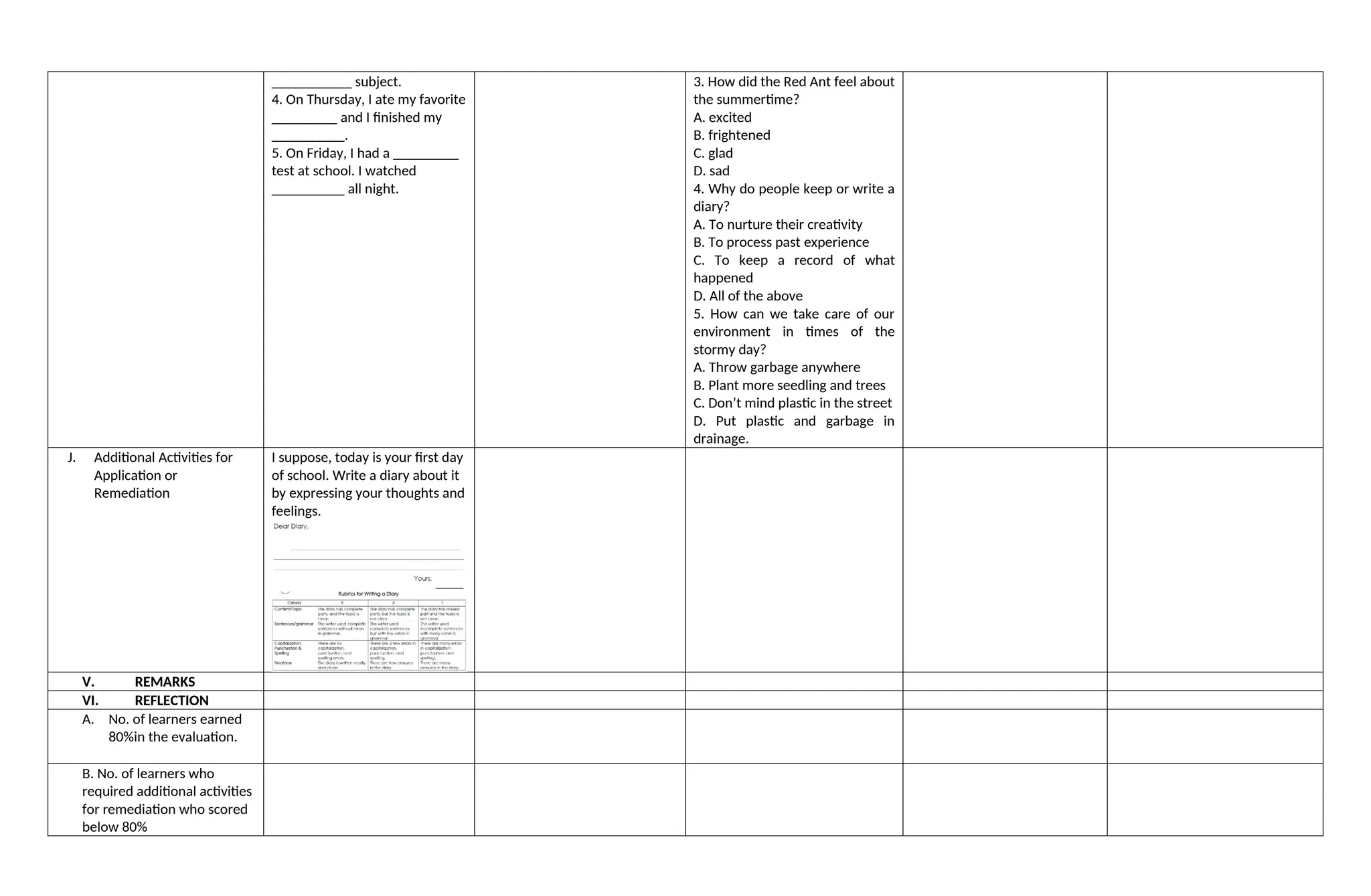 GRADE 3 DLL Q1W4 IN ENGLISH DOCUMENTSSSS | DOC | Birthday | Personal Celebrations & Life Events