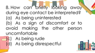 Enlish lesson in Grade 4 quarter 3 about non verbal cues | PPTX