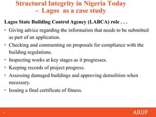 Structural Integrity Assessment Standards in Nigeria by Engr Nimot ...
