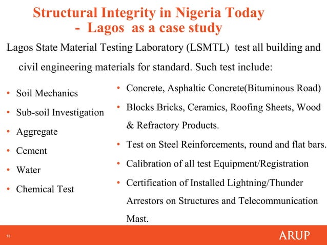 Structural Integrity Assessment Standards in Nigeria by Engr Nimot ...