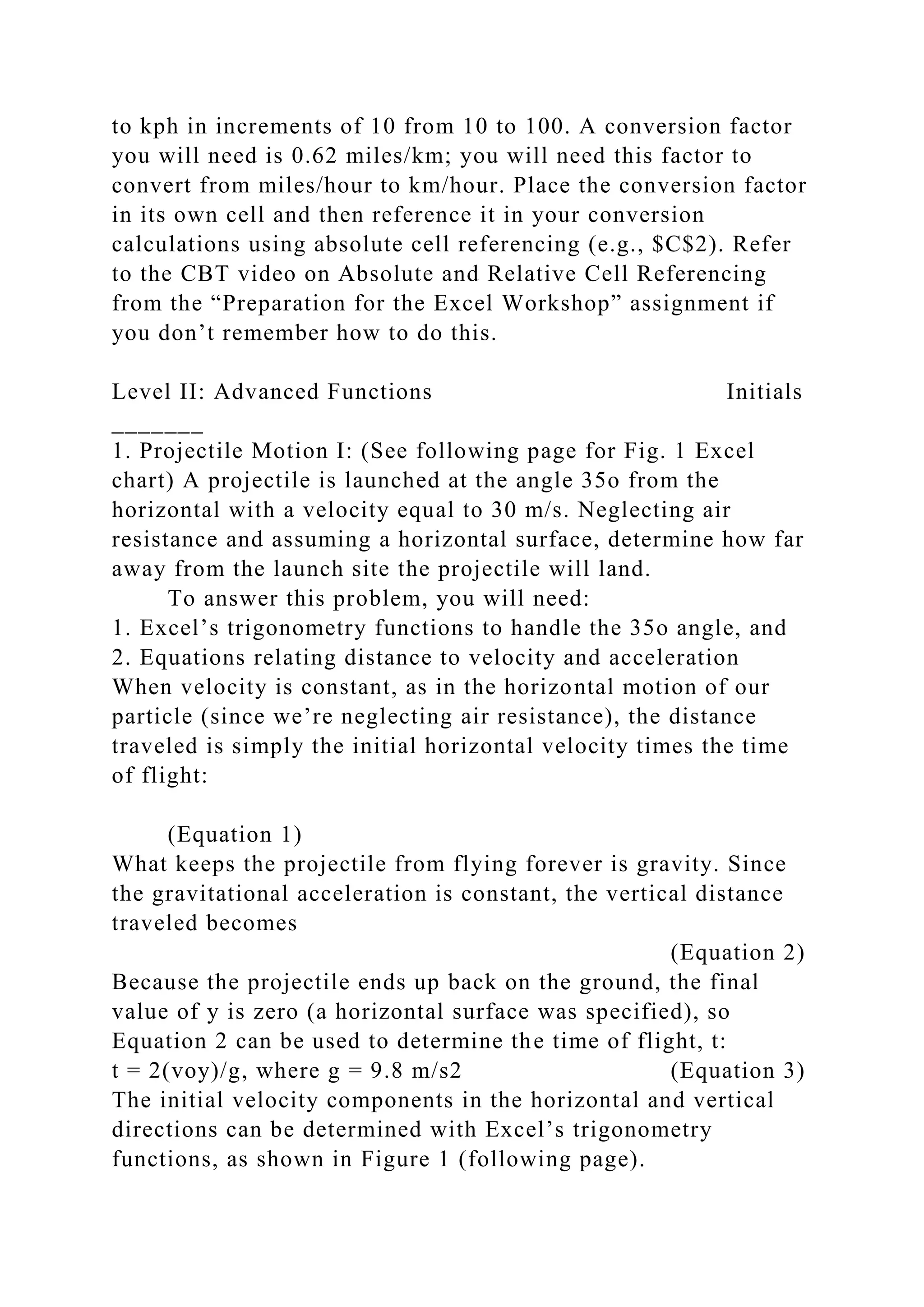 ENGR 102B Microsoft Excel Proficiency LevelsPlease have your in.docx