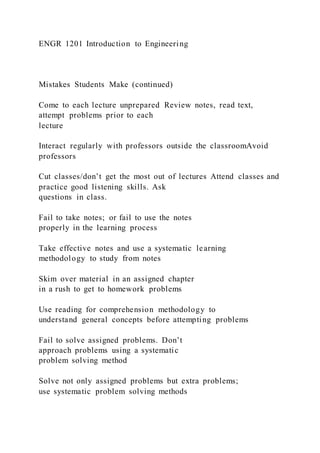 ENGR 1201 Introduction to Engineering3. Understanding the | DOCX