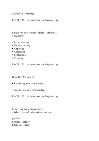 ENGR 1201 Introduction to Engineering3. Understanding the | DOCX