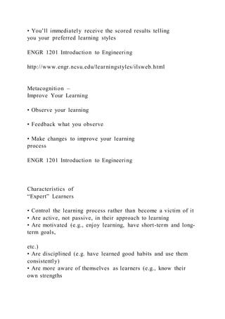 ENGR 1201 Introduction to Engineering3. Understanding the | DOCX