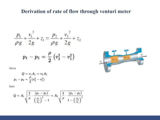 Fluid mechanics :the measurement and derivation flow meter equations.pptx