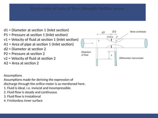 Fluid mechanics :the measurement and derivation flow meter equations.pptx