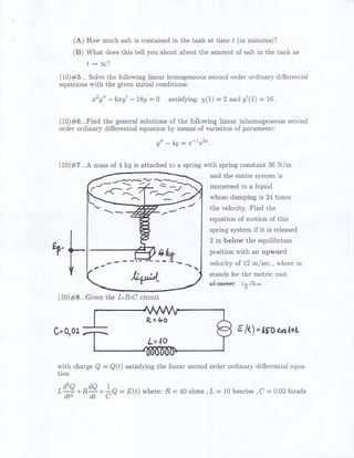 Engr 213 final 2007 | PDF