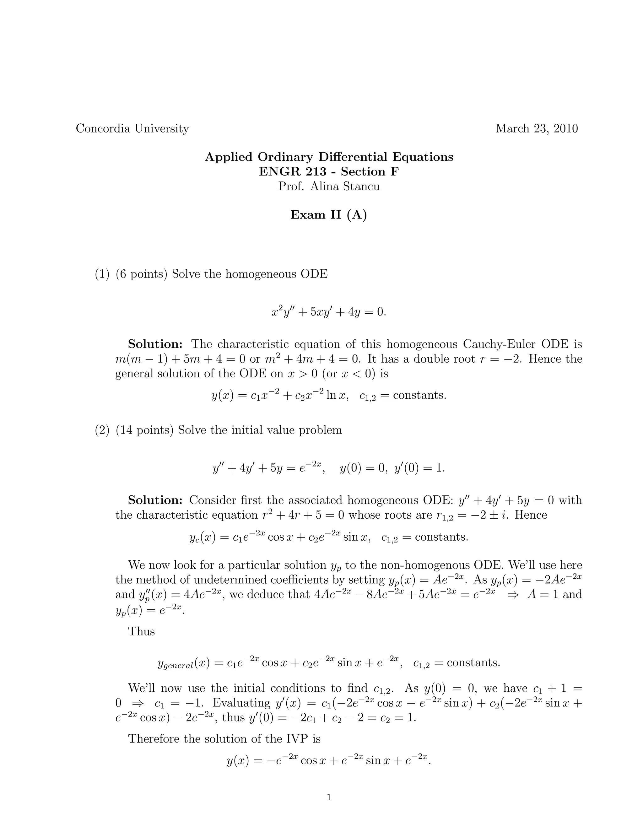 Engr 213 midterm 2a sol 2010 | PDF Engr 213 midterm 2a sol 2010 | PDF