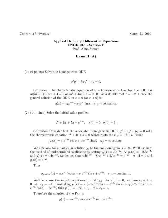 Engr 213 midterm 2a sol 2010 | PDF Engr 213 midterm 2a sol 2010 | PDF