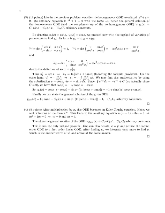 Engr 213 midterm 2b sol 2009 | PDF