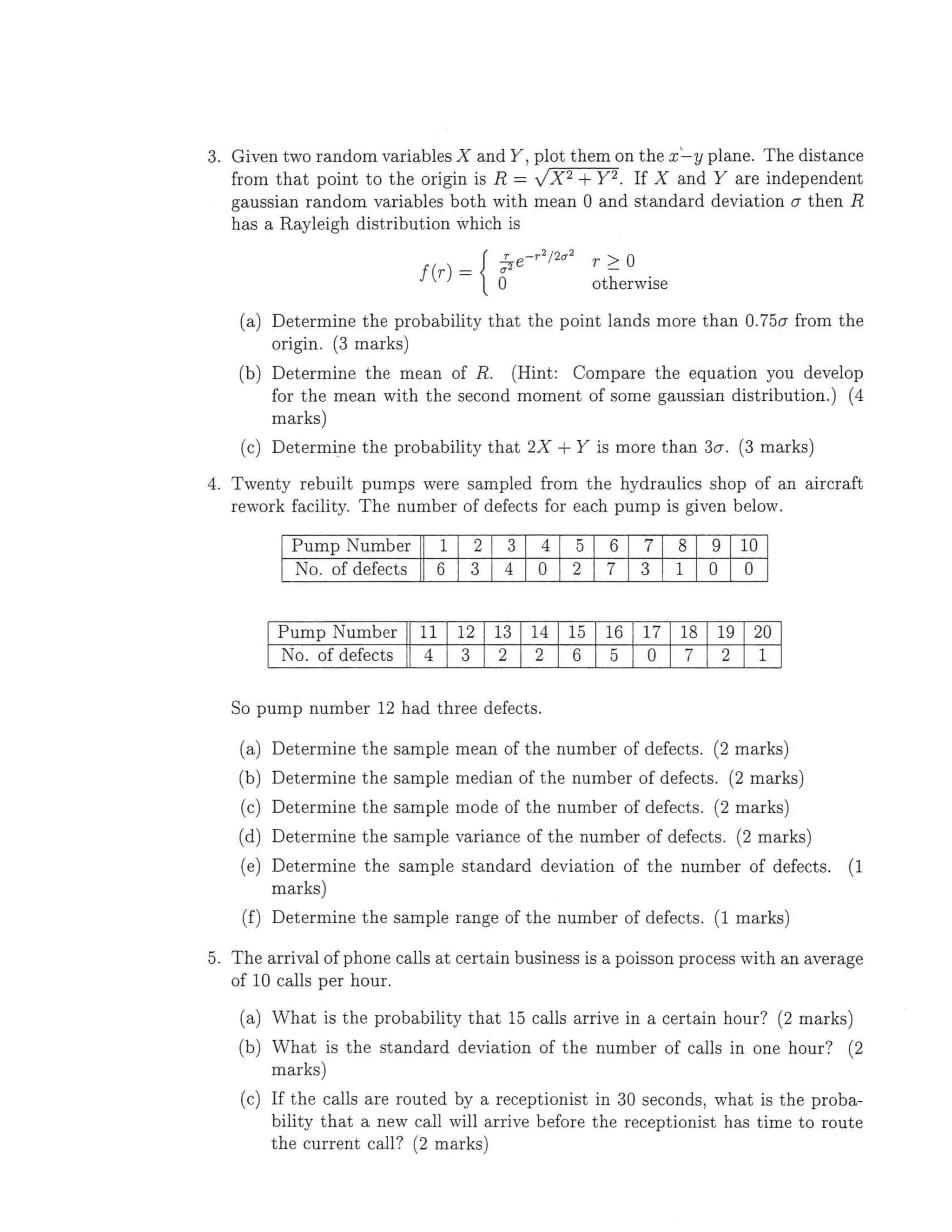 Engr 371 final exam august 1999 | PDF
