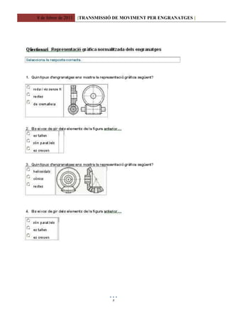 Exercicis de engranatges | PDF