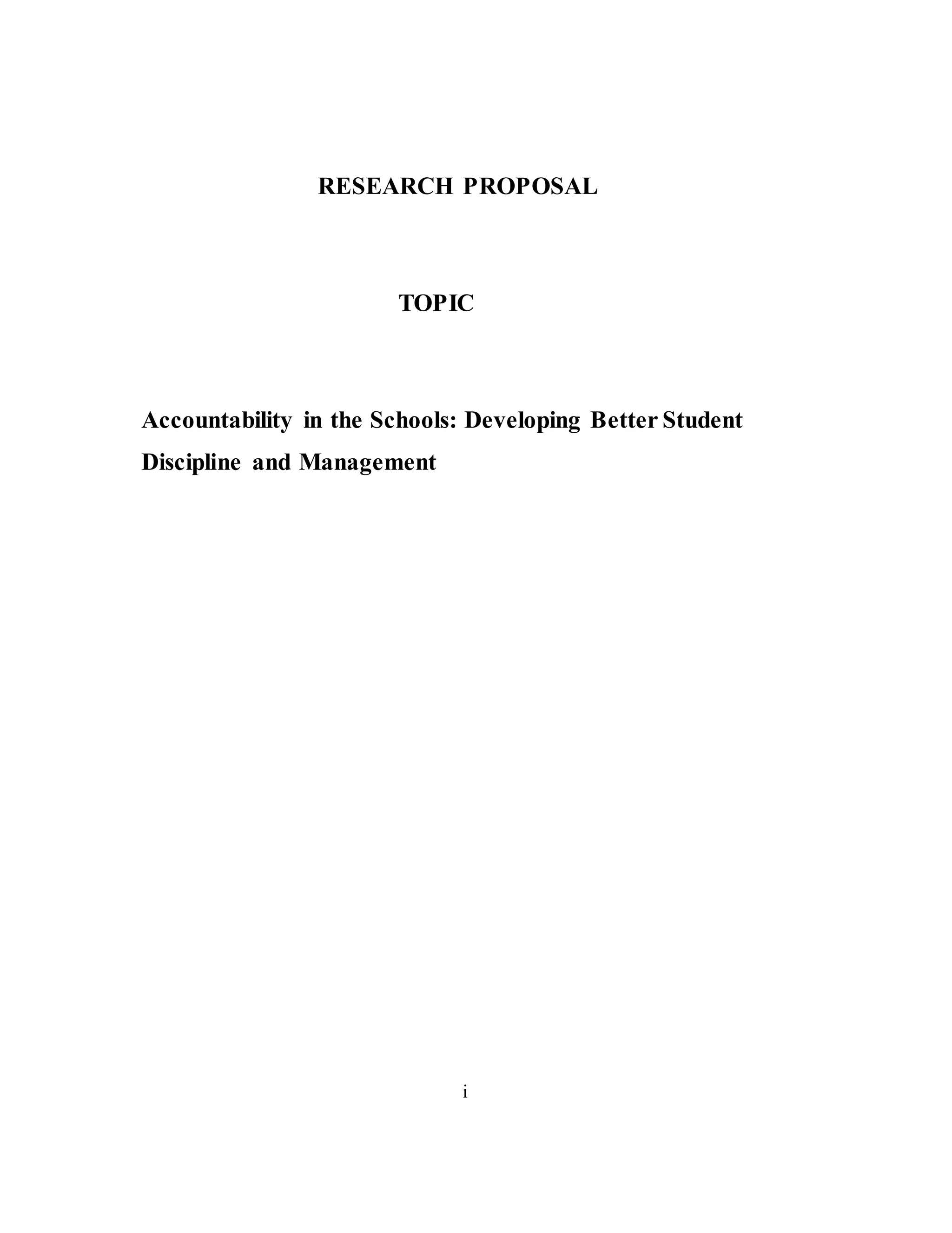 research proposal | DOCX | Professional School | Postgraduate Education