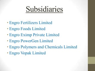 Engro corporation Pakistan Ltd. | PPTX
