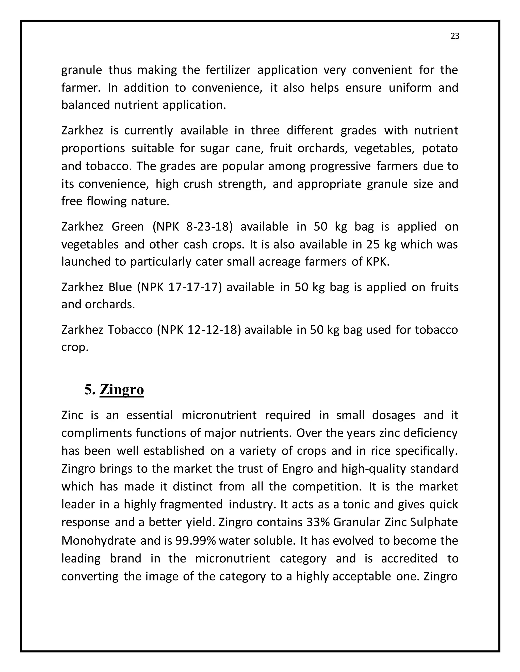 Engro fertilizers | DOCX