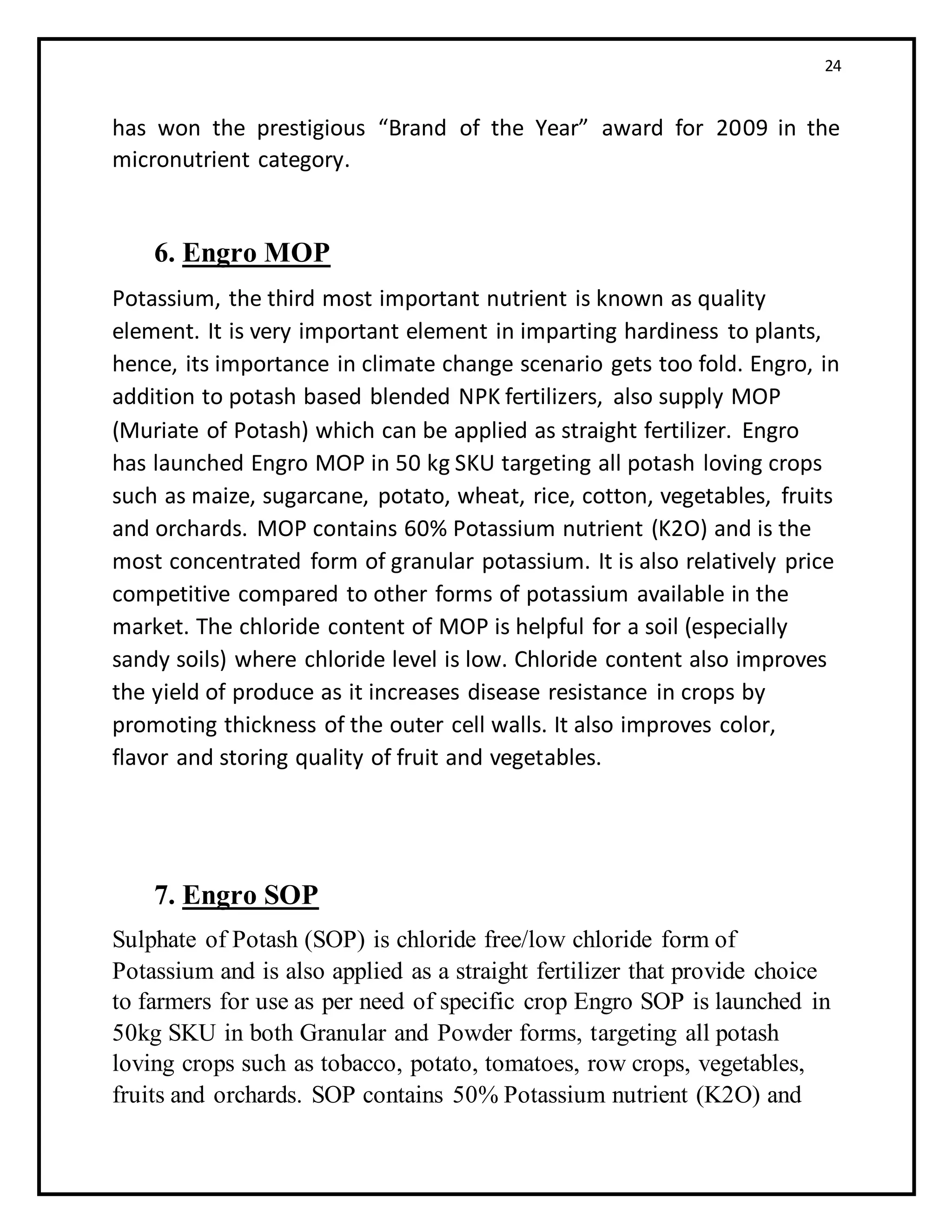 Engro fertilizers | DOCX