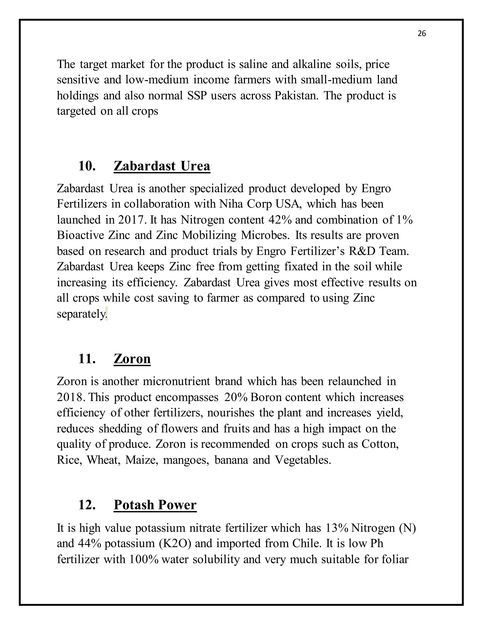 Engro fertilizers | DOCX