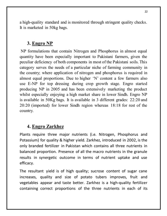 Engro fertilizers | DOCX