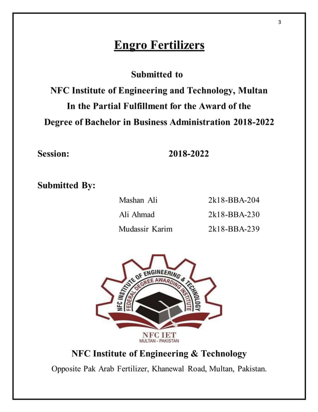 Engro fertilizers | DOCX