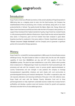 Engro foods report (fsa) | PDF