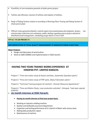 Engr umar c.v | DOC | Mechanical and Industrial Engineering Industry ...