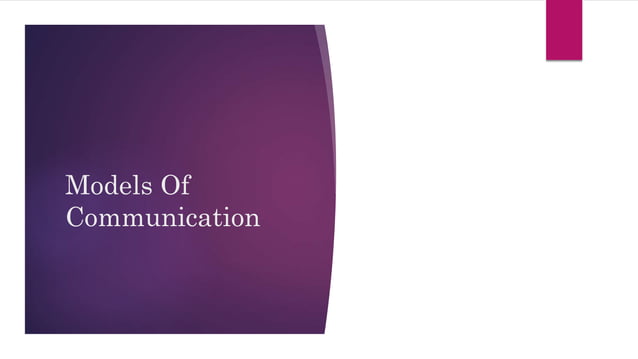 Communication Process, Types and Models of Communication | PPT
