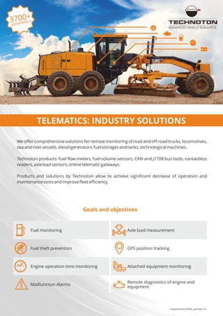 Technoton - Telematics: Industry Solutions | PDF