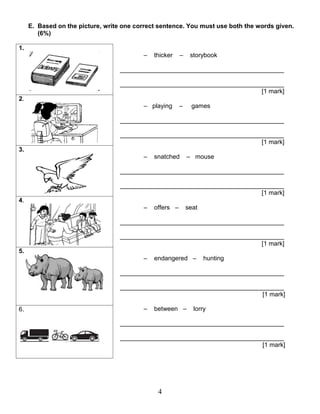 KSSR Engish Year 5 Test Paper 2 - 2nd term 2015 | PDF