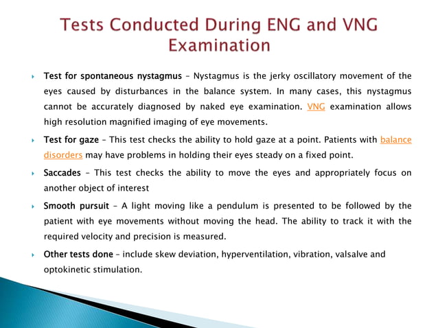 Difference between ENG & VNG ? | PPTX | Eye and Vision Conditions ...