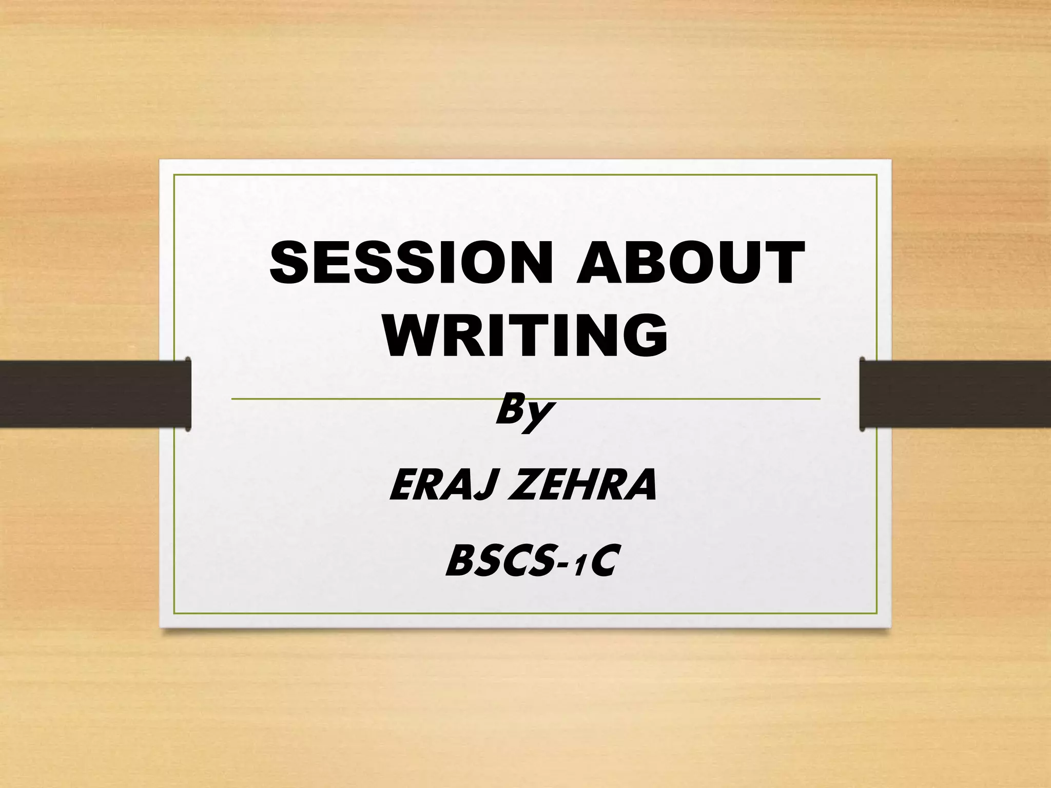 writing skills | PPT