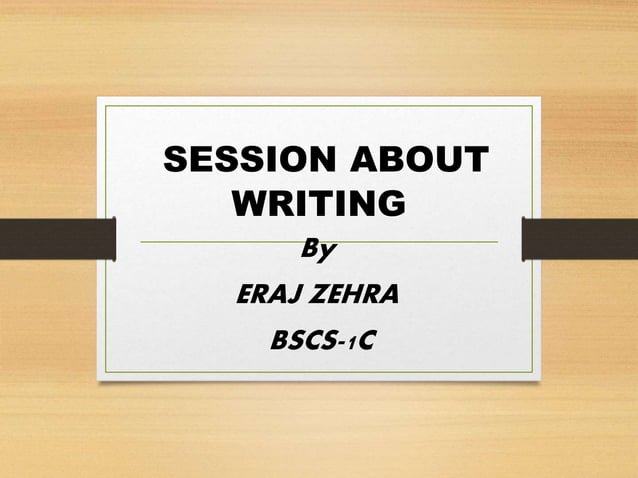 writing skills | PPT