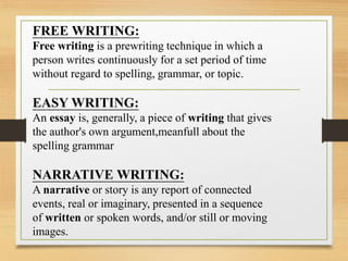 writing skills | PPT