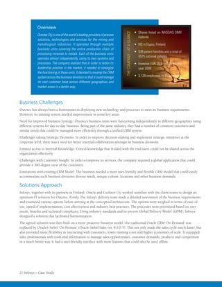 Infosys - Customer Relationship Management | CRM Solutions Manufacturing | PDF