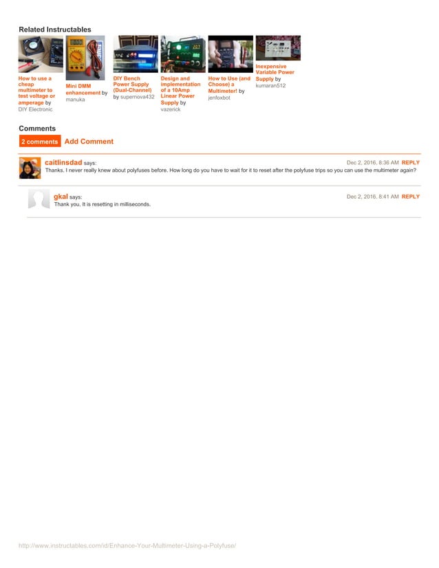 Enhance your-multimeter-using-a-polyfuse | PDF