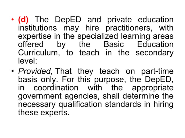 R.A. 10533 Enhanced Basic Education Act of 2013 | PPT