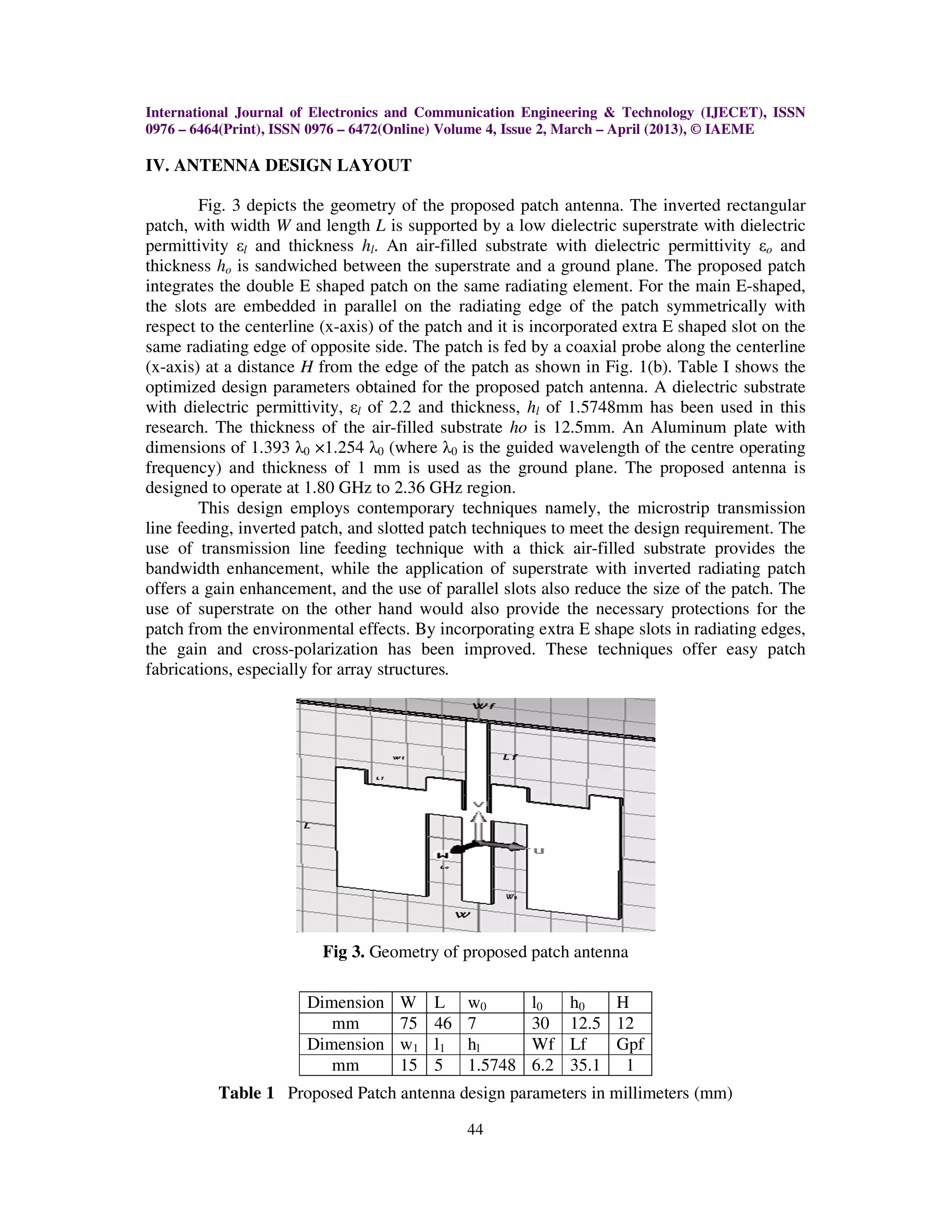 Enhanced bandwidth slotted microstrip patch antenna | PDF
