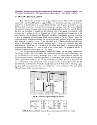Enhanced bandwidth slotted microstrip patch antenna | PDF