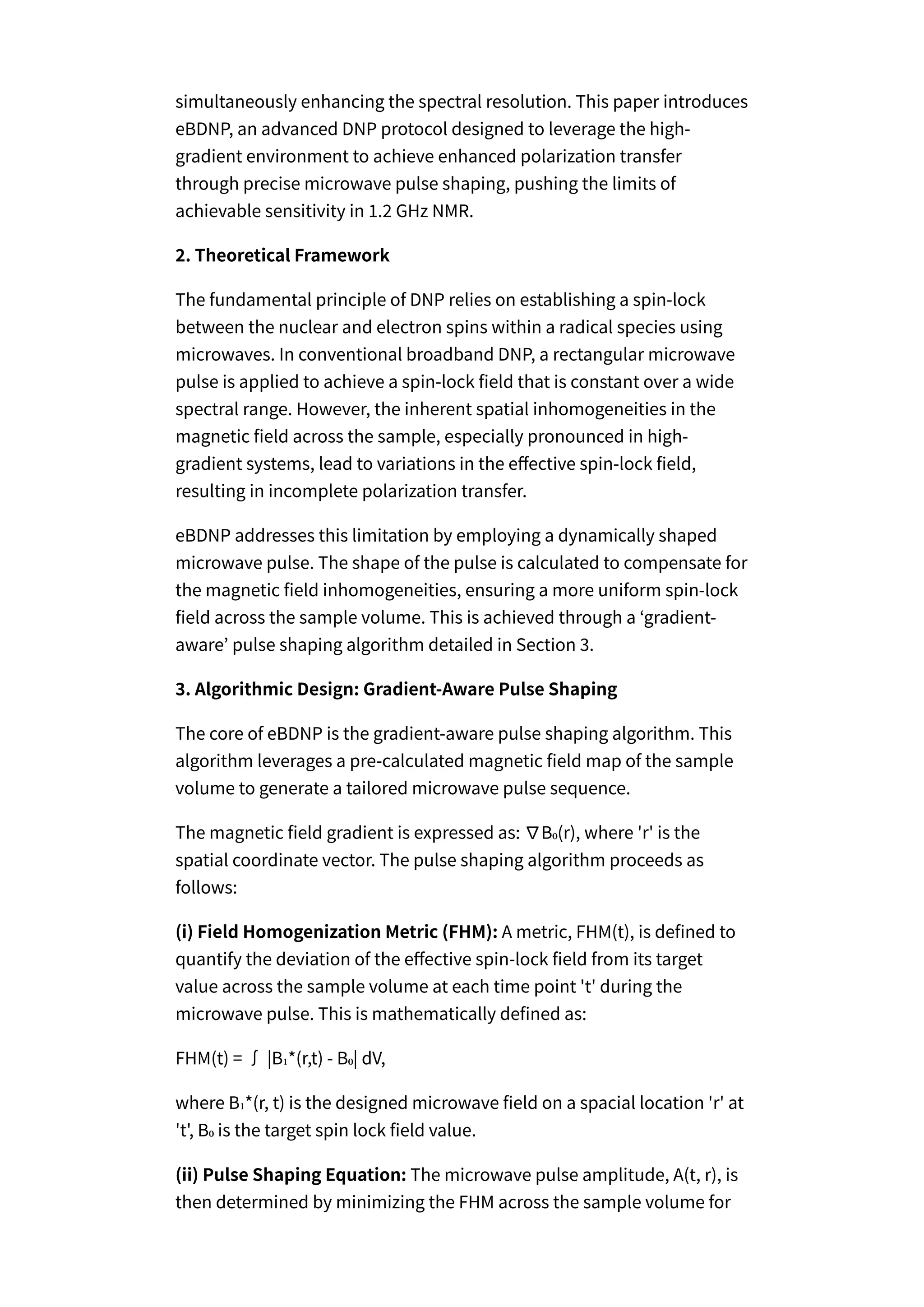 Enhanced Broadband Dynamic Nuclear Polarization (eBDNP) via High ...