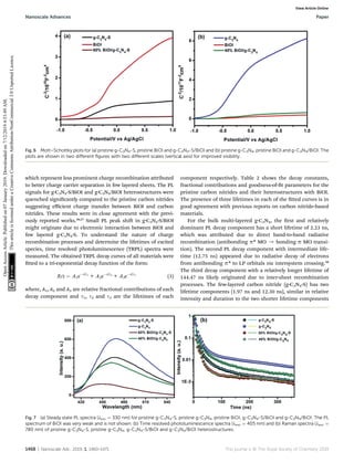 Enhanced charge separation in g-C3N4–BiOI heterostructures for visible ...