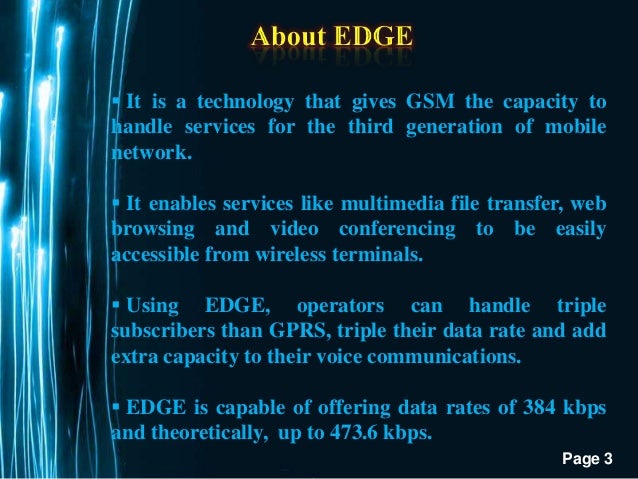 Enhanced Data Rates For Gsm Evolutionedge