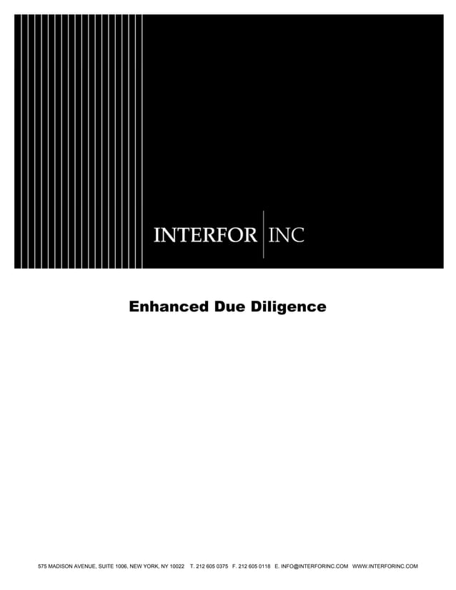 Enhanced Due Diligence Pdf