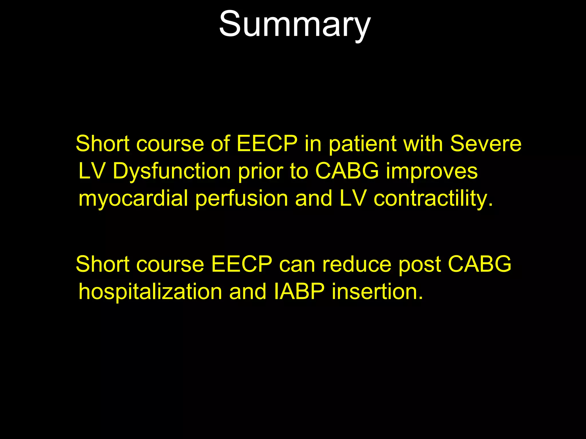 Enhanced external counterpulsation (eecp) role in | PPT