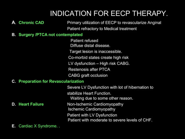 Enhanced external counterpulsation (eecp) role in | PPT | Heart and ...
